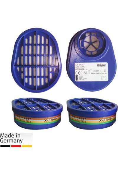 Drager Yarım Yüz Maske Filtresi A1B1E1K1 Drager Yarım Yüz Maske Filtresi A1B1E1K1