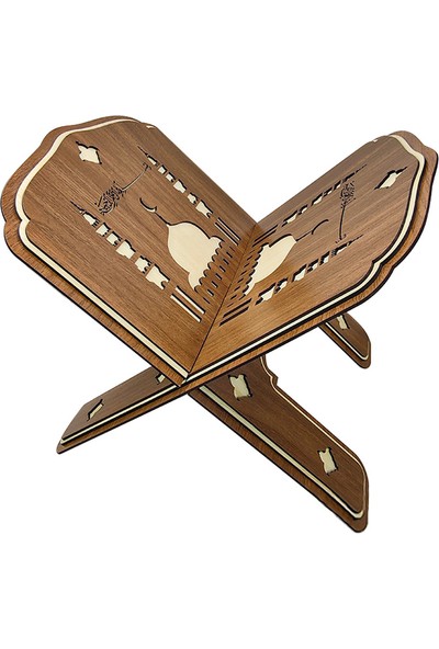 Vetesbih Ahşap Dekoratif Arapça Besmele Yazılı Kur'an Rahlesi Vetesbih Ahşap Dekoratif Arapça Besmele Yazılı Kur'an Rahlesi