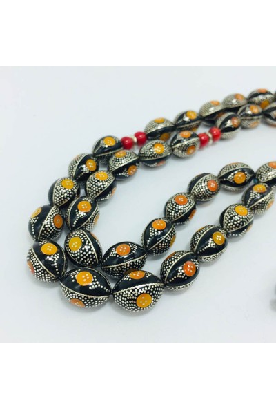 Osmanlı Sarayı Yüsur Gümüş Trnc 13X15 Tesbih