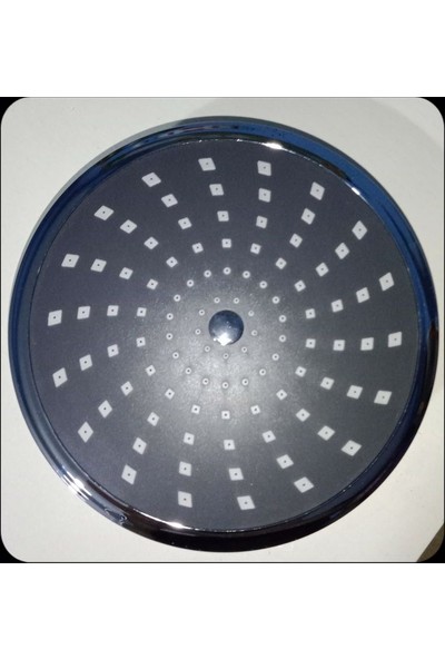 Tepe Duş Başlığı Yuvarlak Krom Siyah 20X20 cm