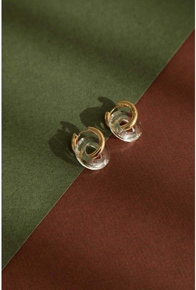 Tuba Gold Halka Küpe