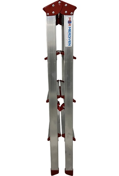 MER 4 Basamak Alüminyum Çift Çıkış Merdiven