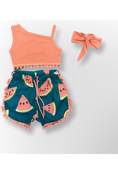 Damla Bebe Kız Çoçuk 3-9 Yaş Fistolu Mayo