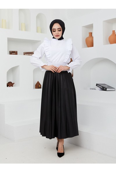 Lovie Kadın Gipeli Fırfırlı Tesettür Bluz Lovie Kadın Gipeli Fırfırlı Tesettür Bluz