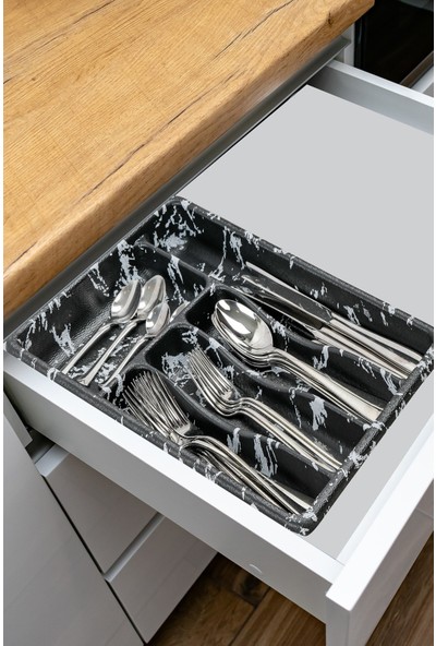 Safestore Özel Tasarım 38 x 28 cm 5 Bölmeli Çekmece İçi Kaşıklık Çatal Kaşık Düzenleyici Organizer Safestore Özel Tasarım 38 x 28 cm 5 Bölmeli Çekmece İçi Kaşıklık Çatal Kaşık Düzenleyici Organizer