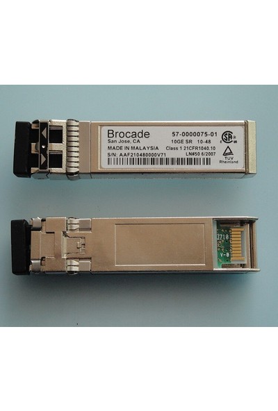 Brocade 10GB 57-0000075-01 10G-SFPP-SR 10GBASE-SR/SW Sfp+ Transceiver Brocade 10GB 57-0000075-01 10G-SFPP-SR 10GBASE-SR/SW Sfp+ Transceiver