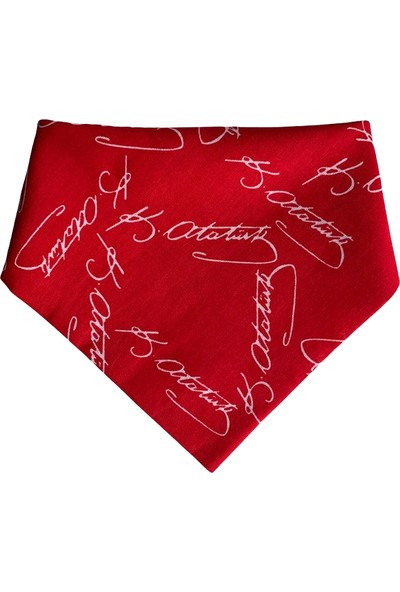 Mingy Atatürk Imzalı 24 Adet Kırmızı Bandana %100 Cotton