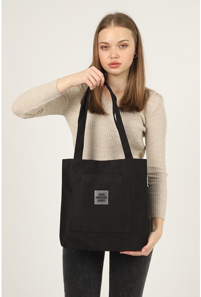 SHAKA U22 Siyah 3 Bölmeli Kol Çantası 35X35 cm