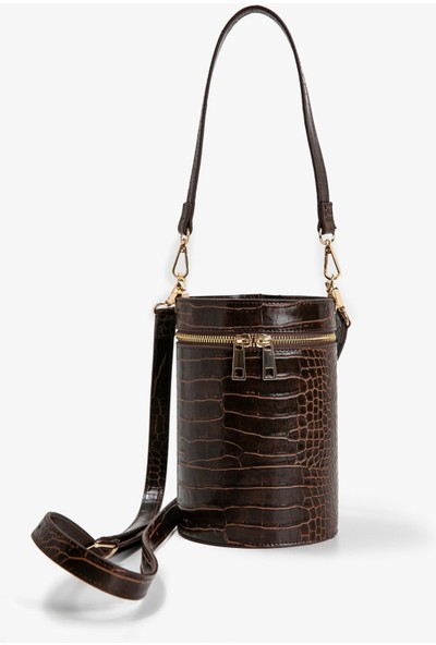 Koton Kadın Ece Sükan x Koton - Deri Görünümlü Silindir Çanta Koton Kadın Ece Sükan x Koton - Deri Görünümlü Silindir Çanta