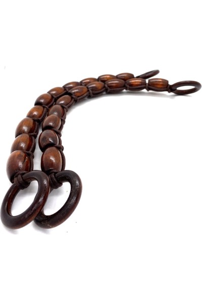 Aklar Çanta Çanta Sapı Ahşap Boncuklu 1 Çift ( Kahverengi ) Aklar Çanta Çanta Sapı Ahşap Boncuklu 1 Çift ( Kahverengi )