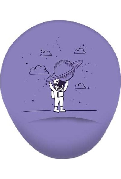 Gizeo Concept Uzayda Astronot Desenli Bilek Destekli Mouse Pad Gizeo Concept Uzayda Astronot Desenli Bilek Destekli Mouse Pad