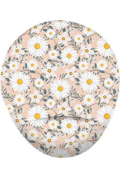 Gizeo Concept Papatya Desenli Bilek Destekli Mouse Pad