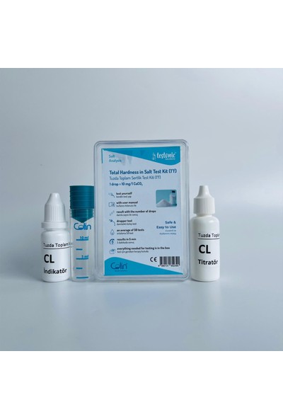 Testonic Tuzda Toplam Sertlik Test Kiti (1f) (Hazır Tuz Çözeltisi / Deniz Suyu)