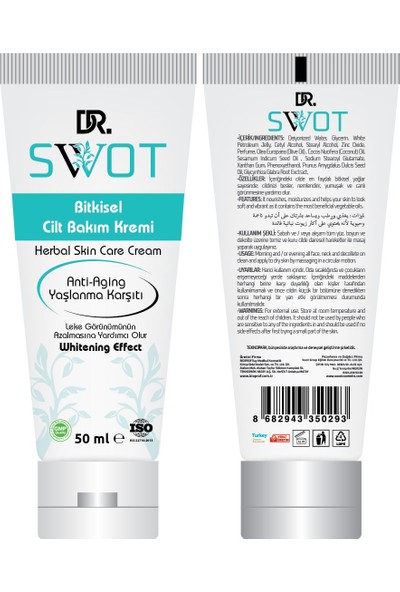 Dr. Swot Bitkisel Cilt Bakım Kremi Dr. Swot Bitkisel Cilt Bakım Kremi