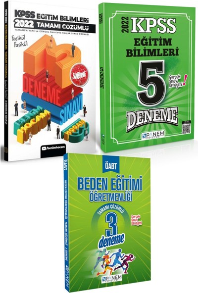 Benim Hocam Yayınları Eğitim Bilimleri 3 Deneme + Panem 5 Deneme + ÖABT Beden Eğitimi Öğretmenliği 3 Deneme Benim Hocam Yayınları Eğitim Bilimleri 3 Deneme + Panem 5 Deneme + ÖABT Beden Eğitimi Öğretmenliği 3 Deneme