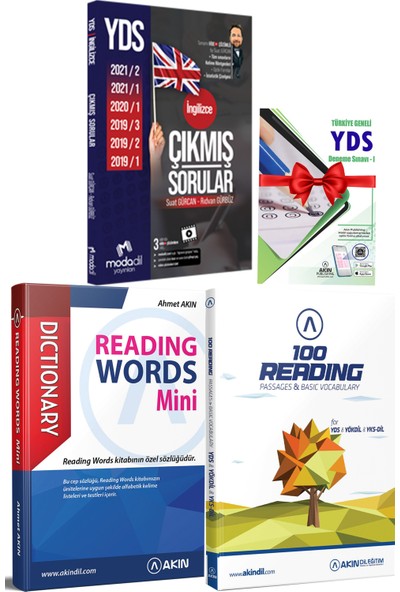 Akın Dil Reading Words Mini + 100 Reading + Modadil Çıkmış Sorular + Deneme Akın Dil Reading Words Mini + 100 Reading + Modadil Çıkmış Sorular + Deneme