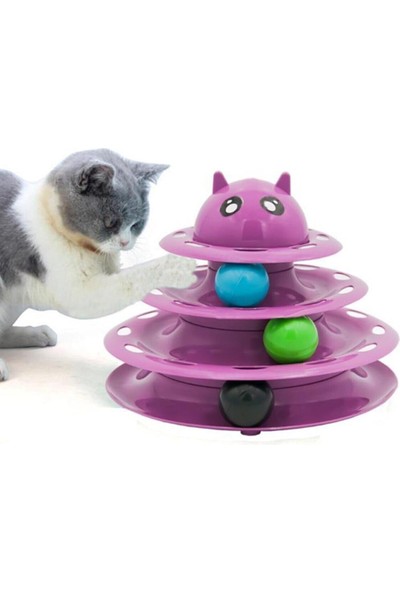 Hunag - 3 Katlı Toplu Yuvarlak Kedi Oyuncağı Kedi Oyun Tüneli Hunag - 3 Katlı Toplu Yuvarlak Kedi Oyuncağı Kedi Oyun Tüneli