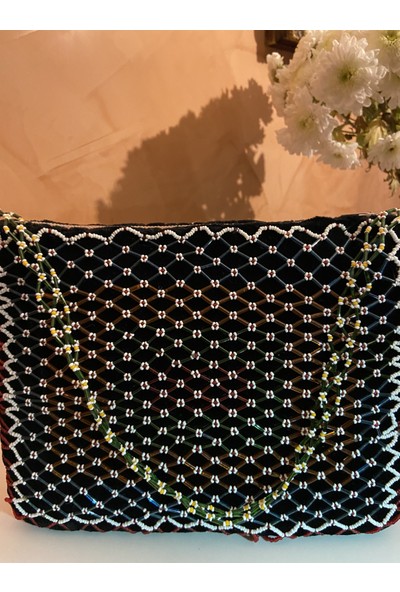 Bycisle Etnik Işlemeli Boncuk Vintage Çanta