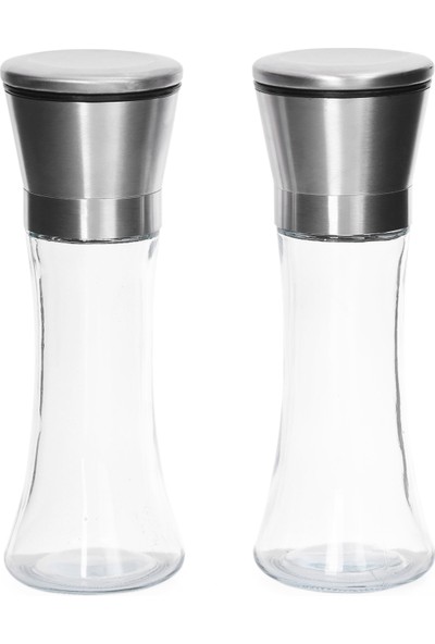 Çarşıhan 1 Adet Kalınlığı Inceliği Ayarlanabilir Karabiber Tuz Öğütücü Değirmeni Tuzluk Tuz-Öğütücü-Değirmen Tuz ve Karabiber Değirmeni Krom [1 Adet]