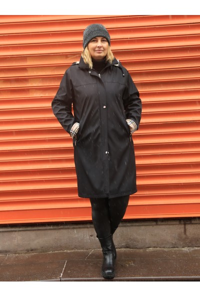 Glr & Gym Semra Kadın Büyük Beden Mevsimlik Trençkot