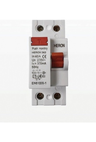Heron 2X40 30MA Kaçak Akım Rolesi Heron 2X40 30MA Kaçak Akım Rolesi