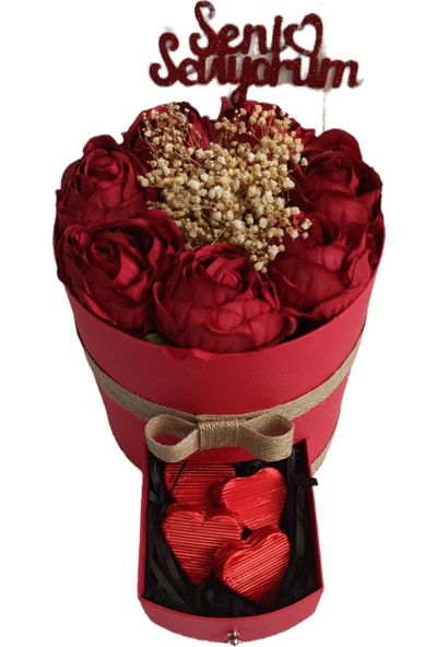 Emektar Çekmeceli Hediye Kutu Çiçek