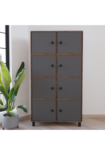 Robin Home Grand Ofis Klasör Dolabı Dosya Dolabı 8 Kapaklı Barok-Antrasit Robin Home Grand Ofis Klasör Dolabı Dosya Dolabı 8 Kapaklı Barok-Antrasit