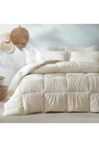Yataş Bedding Macaron Çift Kişilik Yorgan - Yastık Set - Krem Yataş Bedding Macaron Çift Kişilik Yorgan - Yastık Set - Krem