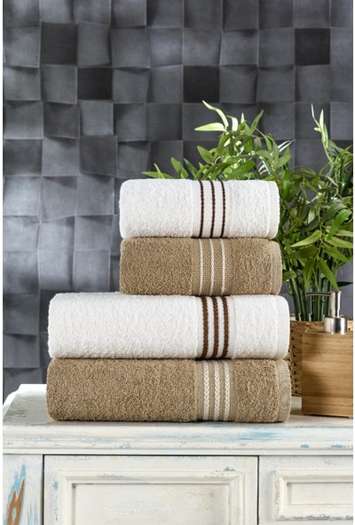 Casnack Veronica 4'lü Banyo Havlu Seti