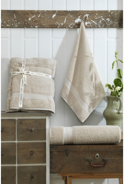 Şilay Home Şilay 2'li Battal Boy Banyo Havlu Seti Bej