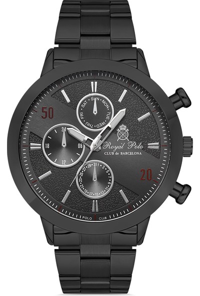 Royal Club De Polo Barcelona Erkek Siyah Metal Kol Saati RPWA042601