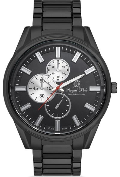 Royal Club De Polo Barcelona Erkek Siyah Metal Kol Saati RPWA042801