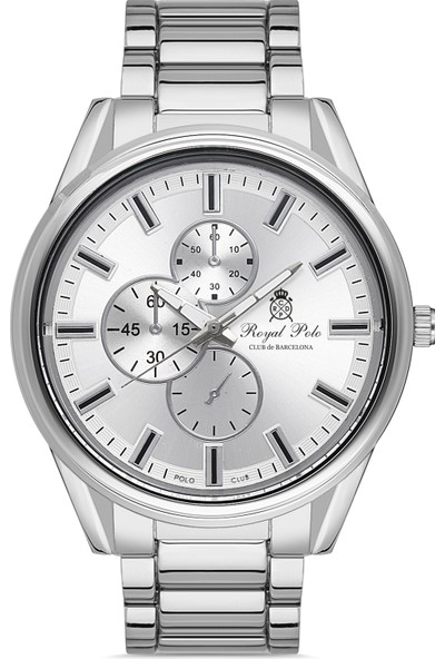 Royal Club De Polo Barcelona Erkek Gümüş Metal Kol Saati RPWA042802