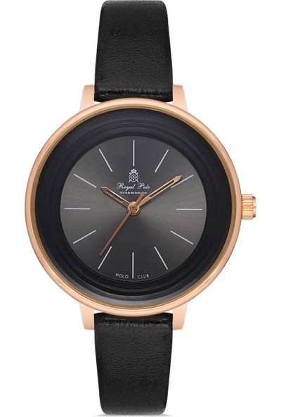 Royal Club De Polo Barcelona Kadın Siyah Metal Kol Saati RPWA044704