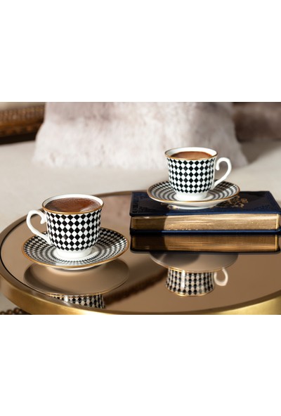 Madame Coco Orient Bella 2 Kişilik Kahve Fincan Seti 90 ml Madame Coco Orient Bella 2 Kişilik Kahve Fincan Seti 90 ml