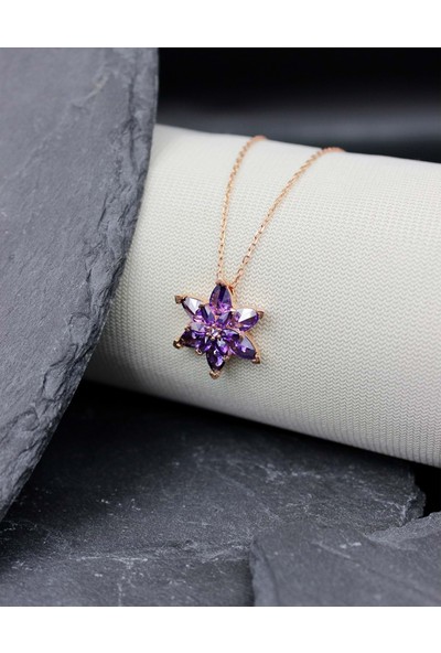 Else Silver Lotus Çiçeği Gümüş Kolye