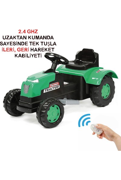 Uzaktan Kumandalı 6V Akülü Traktör Yeşil Uzaktan Kumandalı 6V Akülü Traktör Yeşil