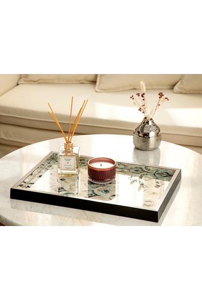 English Home Megan Dekoratif Tepsı 31X46 cm Lacivert