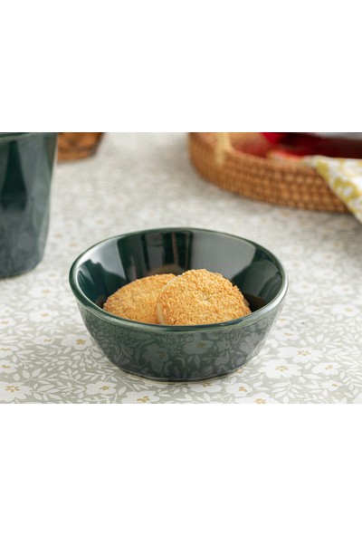 English Home Cristallo Seramik Çerezlik 12 cm Yeşil