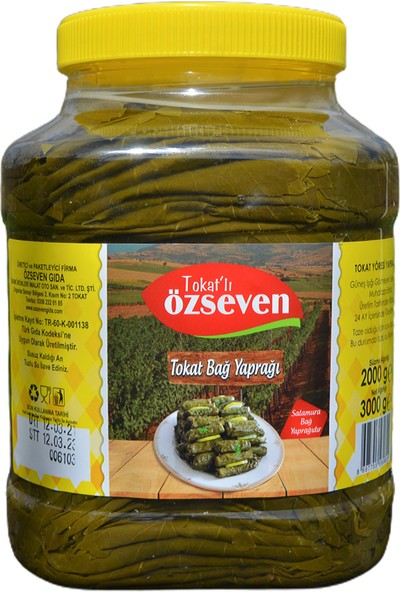 Özseven Tokat Salamura Bağ Yaprağı 3000 gr Özseven Tokat Salamura Bağ Yaprağı 3000 gr