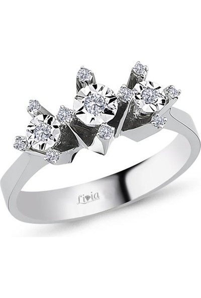 Livia 14 Ayar 0,11 Karat Pırlanta Fantezi Yüzük Livia 14 Ayar 0,11 Karat Pırlanta Fantezi Yüzük