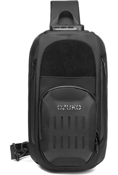 Generic Ozuko 9361 Men Waterproof Crossbody Bag Siyah (Yurt dışından)