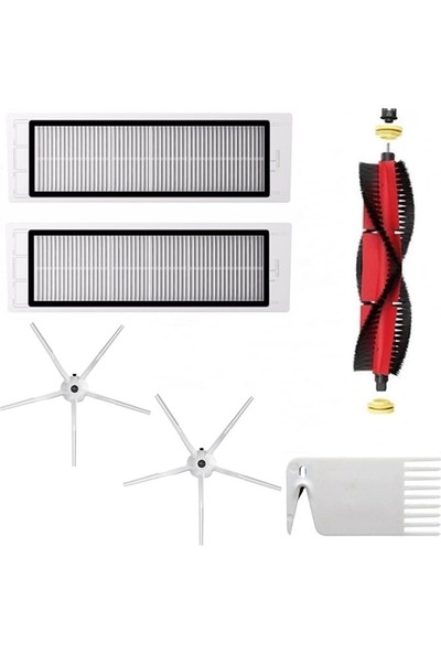 Robokit Roborock S5 Max /s6 Maxv/ S50 Uyumlu 6 Parça Set Beyaz,kırmızı,siyah Robokit Roborock S5 Max /s6 Maxv/ S50 Uyumlu 6 Parça Set Beyaz,kırmızı,siyah
