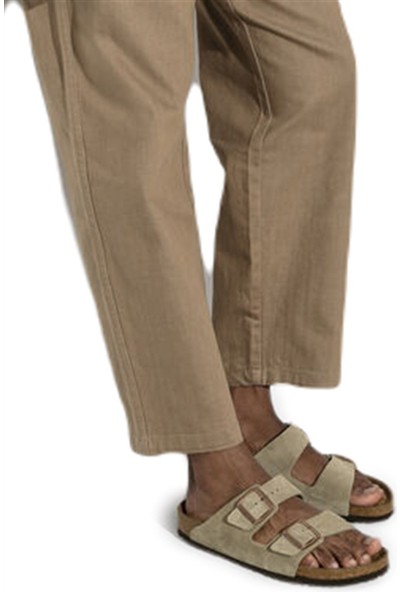 Birkenstock Arizona Sfb Vl Taupe Kahve Çift Tokalı Erkek Terlik 951303 V2