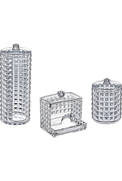 Viola Lüx Diamond 3'lü Makyaj Organizer Set Düzenleyici Pamukluk Kulak Çöpü Makyaj Pamuğu Seti Viola Lüx Diamond 3'lü Makyaj Organizer Set Düzenleyici Pamukluk Kulak Çöpü Makyaj Pamuğu Seti
