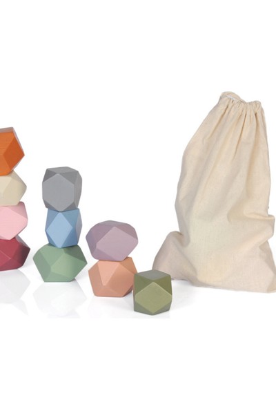 Tinywood Ahşap Denge Taşları 10' Lu