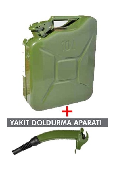 Gelg Metal Yakıt Bidonu 10 Lt ve Yakıt Doldurma Aparatı Gelg Metal Yakıt Bidonu 10 Lt ve Yakıt Doldurma Aparatı