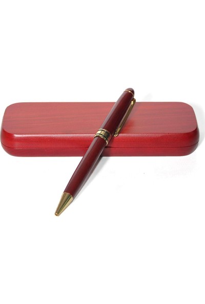 Lisinya Kalem Ahşap Kutulu Tükenmez Kalem