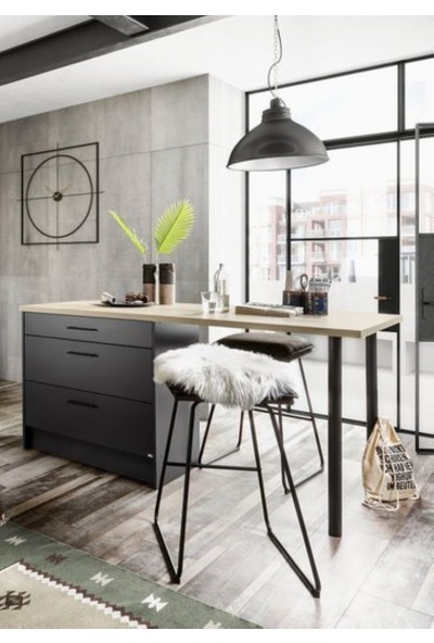 T Designo Tdesigno Pelin Mutfak Adası - Alt Modül 180 cm Antrasit T Designo Tdesigno Pelin Mutfak Adası - Alt Modül 180 cm Antrasit