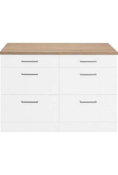 T Designo Tdesigno Ares Mutfak 6 Çekmeceli Alt Modül 120 cm Beyaz Tezgah Dahil T Designo Tdesigno Ares Mutfak 6 Çekmeceli Alt Modül 120 cm Beyaz Tezgah Dahil